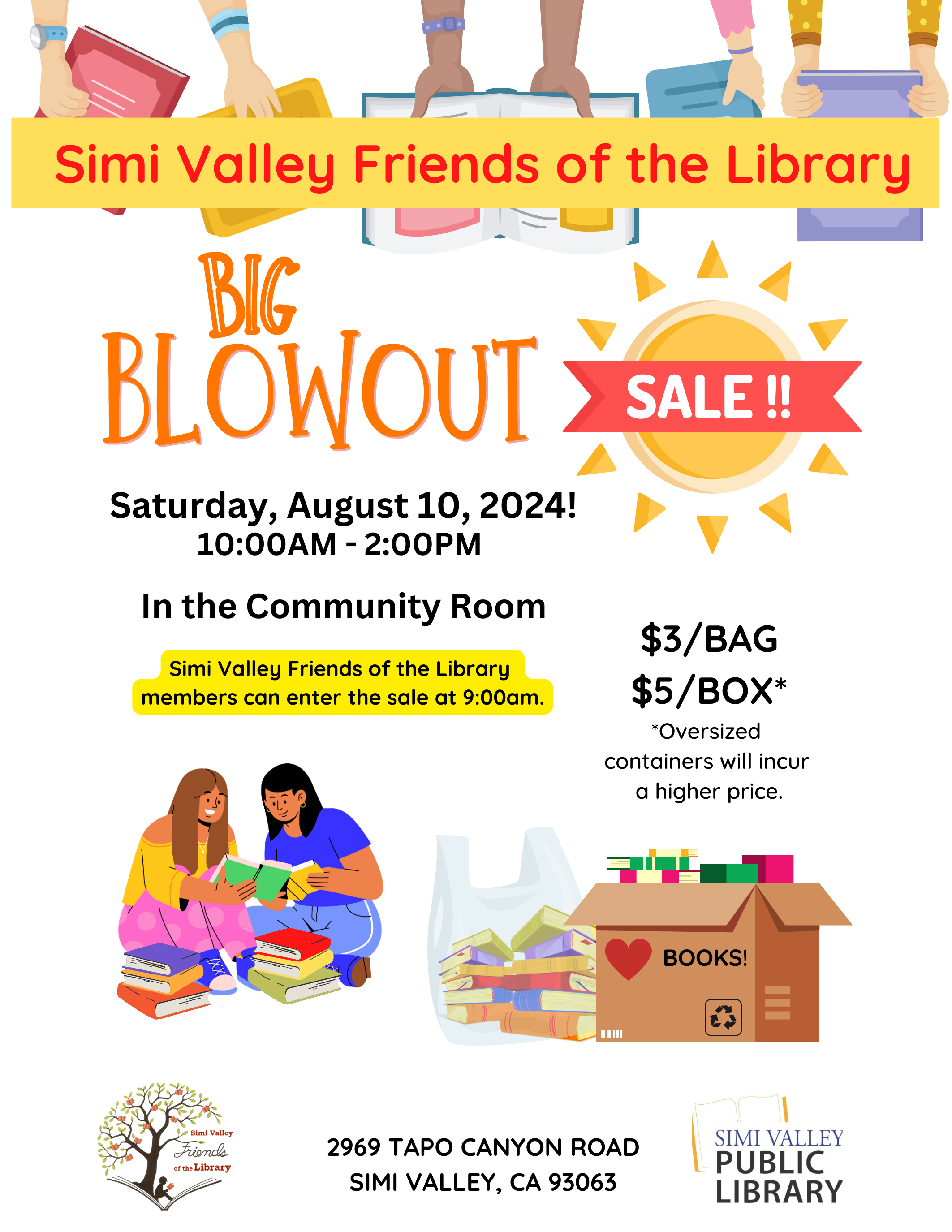FOL Blowout August – Simi Valley Friends of The Library